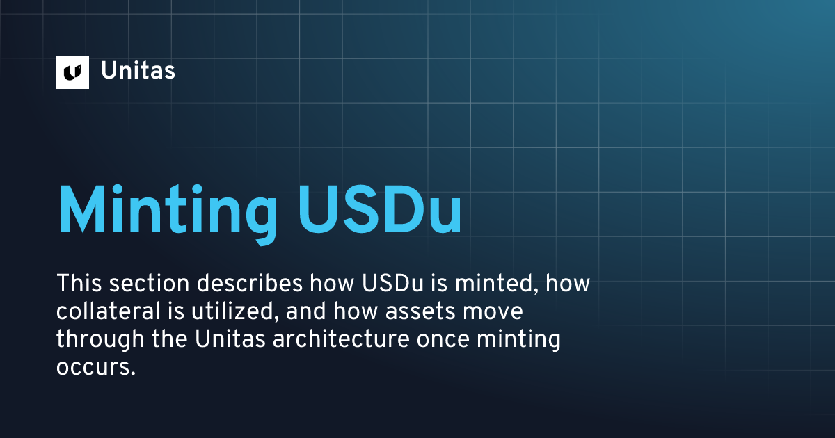 Minting USDu | Unitas
